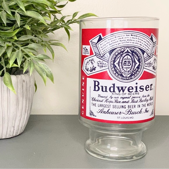 Budweiser | Dining | Vintage Budweiser Large Glass | Poshmark